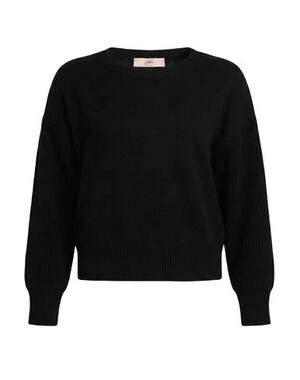 CARLA G. Merino Wool And Cashmere Crewneck Sweater - Black