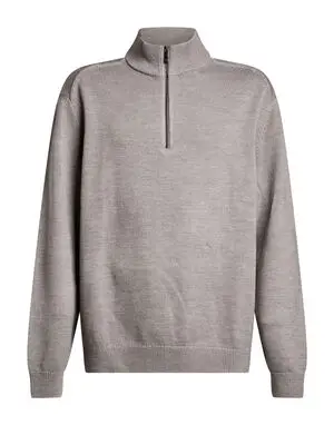 Armani Exchange Cotton, Acrylic, And Virgin Wool Sweater With Half-zip