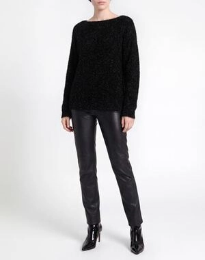 Alpha Studio Sweater In Viscose And Polyamide - Black