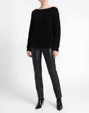 Alpha Studio Sweater In Viscose And Polyamide - Black