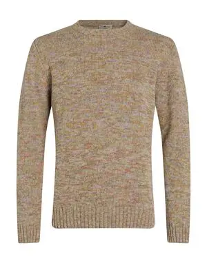 IRISH CRONE Virgin Wool Mélange Crewneck Sweater