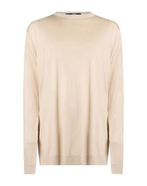 Alpha Studio Silk & Cashmere Crewneck Sweater - Beige