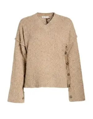 MANILA GRACE Sand Crewneck Sweater