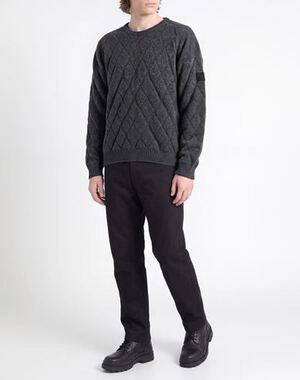 Iceberg Quilted Crewneck Sweater In Polyamide, Viscose, Wool, And Cashmere