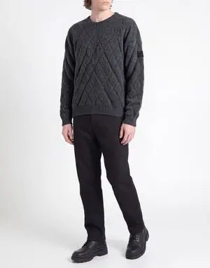 Iceberg Quilted Crewneck Sweater In Polyamide, Viscose, Wool, And Cashmere