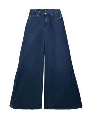 7 For All Mankind Cotton Wide-leg Jeans - Blue