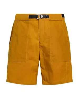 SPIEWAK Mustard Cotton Bermuda Shorts With Belt - Yellow