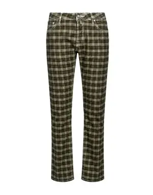 JACOB COHЁN Tartan Plaid Cotton Stretch Pants