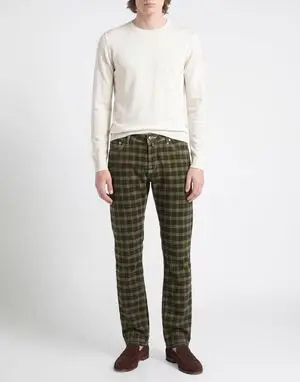 JACOB COHЁN Tartan Plaid Cotton Stretch Pants