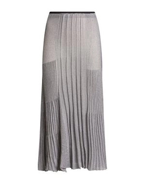 ROBERTO COLLINA Midi Skirt Size Viscose, Metallic Polyester - Grey