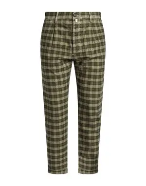 JACOB COHЁN Military Cotton-elastane Plaid Pants