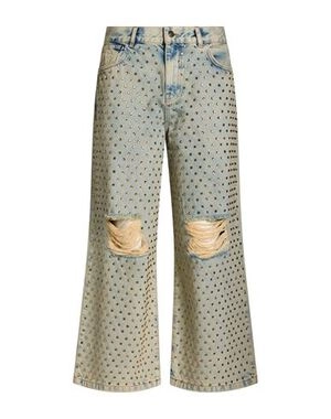 8PM Embellished Wide-leg Jeans - Blue