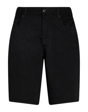 Armani Exchange Cotton Blend Denim Shorts - Black