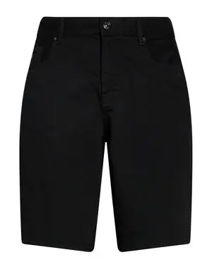 Armani Exchange Cotton Blend Denim Shorts - Black