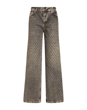 8PM Embellished Wide-leg Jeans - Grey