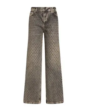 8PM Embellished Wide-leg Jeans