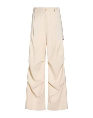 8PM Tapered Pants In Twill With Gathered Detail - White