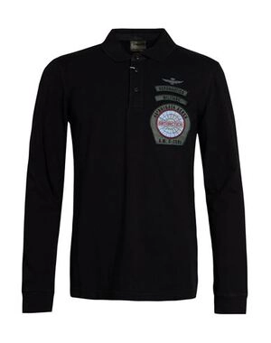 AERONAUTICA MILITARE Polo Shirt Size Cotton - Black