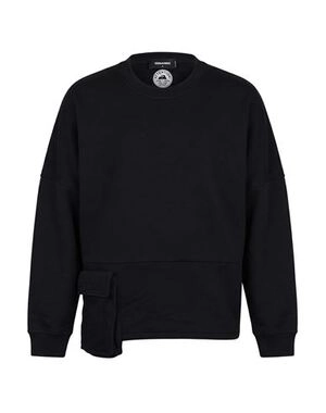 Dsquared2 Embroidered Logo Crewneck Long Sleeve T-shirt Dress - Black