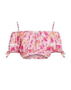 Poupette St Barth Ecovero Viscose Cropped Top - Pink