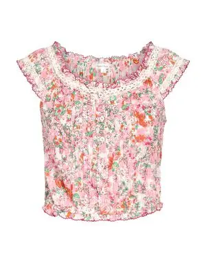Poupette St Barth Floral Print Cropped Top
