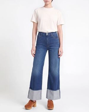 MOTHER Wide-leg Cotton And Elastane Jeans