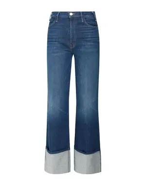 MOTHER Wide-leg Cotton And Elastane Jeans