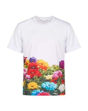 Comme Des Garçons Polyester Floral Print T-shirt - White