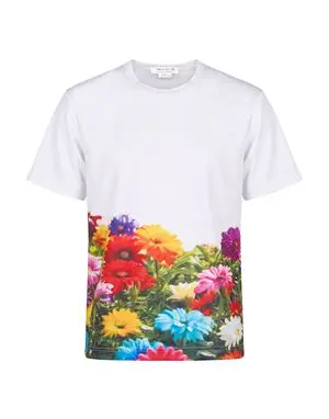Comme Des Garçons Polyester Floral Print T-shirt - White