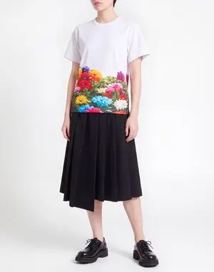 Comme Des Garçons Polyester Floral Print T-shirt - White