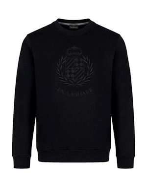 Paul & Shark Sweatshirt Size Polyester, Modal, Cotton, Elastane - Black