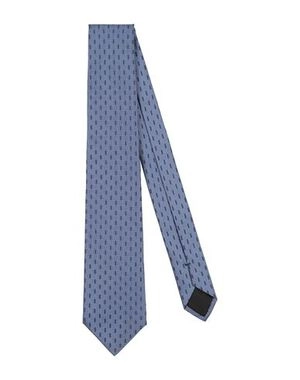 Givenchy Light Brown Silk Neck Tie - Blue