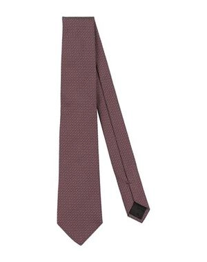 Givenchy GIVENCHY Azure Silk Jacquard Geometric-Print Neck Tie Red