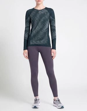 ODLO Long Sleeve T-shirt In Recycled Polyester And Polyamide Blend - Blue