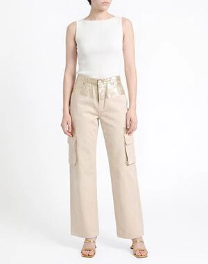Pinko Cotton Cargo Jeans With Metallic Accents