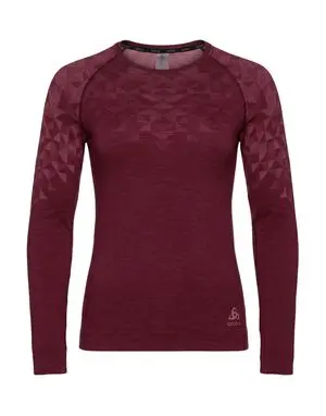 ODLO Merino Wool Blend Long Sleeve Base Layer Top