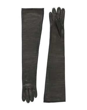 Fabiana Filippi Long Leather Gloves - Dark Green