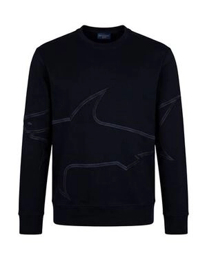 Paul & Shark Crewneck Sweatshirt With Appliqués - Blue