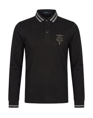 AERONAUTICA MILITARE Polo Shirt Size Cotton, Elastane - Black