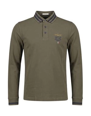 AERONAUTICA MILITARE Polo Shirt Size Cotton, Elastane - Green