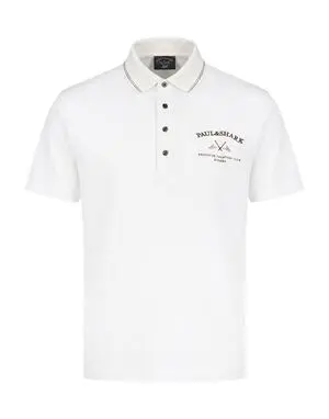 Paul & Shark Polo Shirt Size Cotton, Lyocell - White