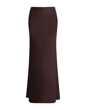 Norma Kamali Chocolate Polyester Maxi Skirt