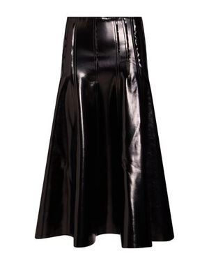 Norma Kamali Midi Skirt Size Polyurethane - Black