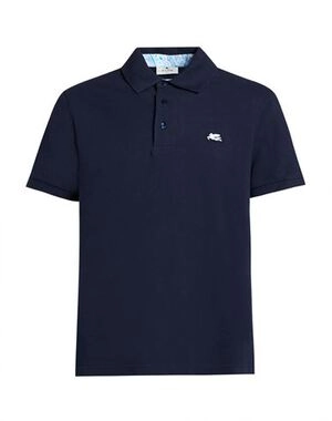 Etro Polo Shirt Midnight Size Cotton - Blue