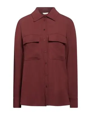 MANILA GRACE Long Sleeve Shirt With Crewneck And Pockets