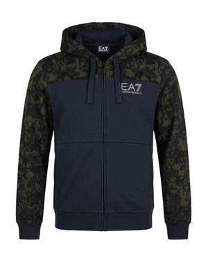 EA7 Cotton And Polyester Zippered Hoodie