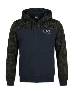 EA7 Cotton And Polyester Zippered Hoodie