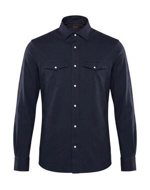 MOORER Shirt Size Cotton - Blue
