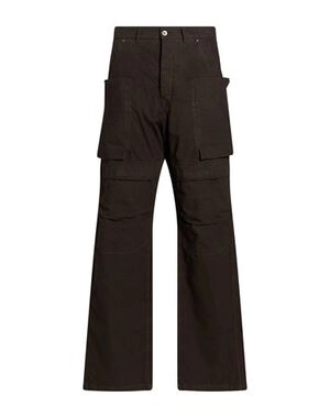 Rick Owens Chocolate Cotton Cargo Pants