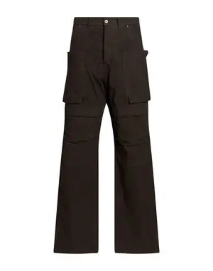 Rick Owens Chocolate Cotton Cargo Pants